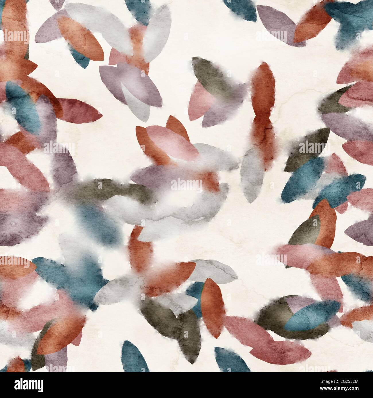 Seamless watercolor leaves trendy chic pattern for surface print Stock ...
