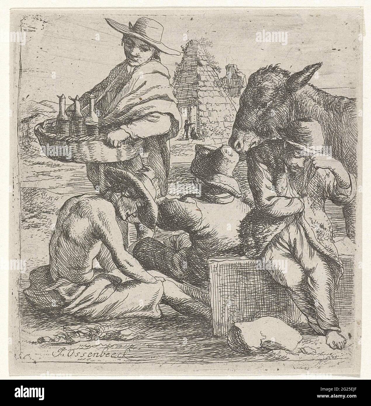 The jenever seller and the three beggars. Along a road sit three ...