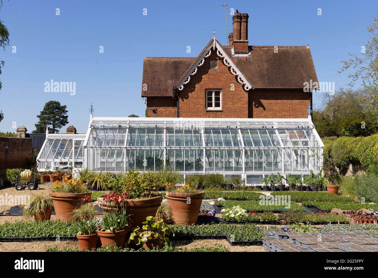 The kitchen garden and greenhouse, Audley End House and Gardens, Audley ...