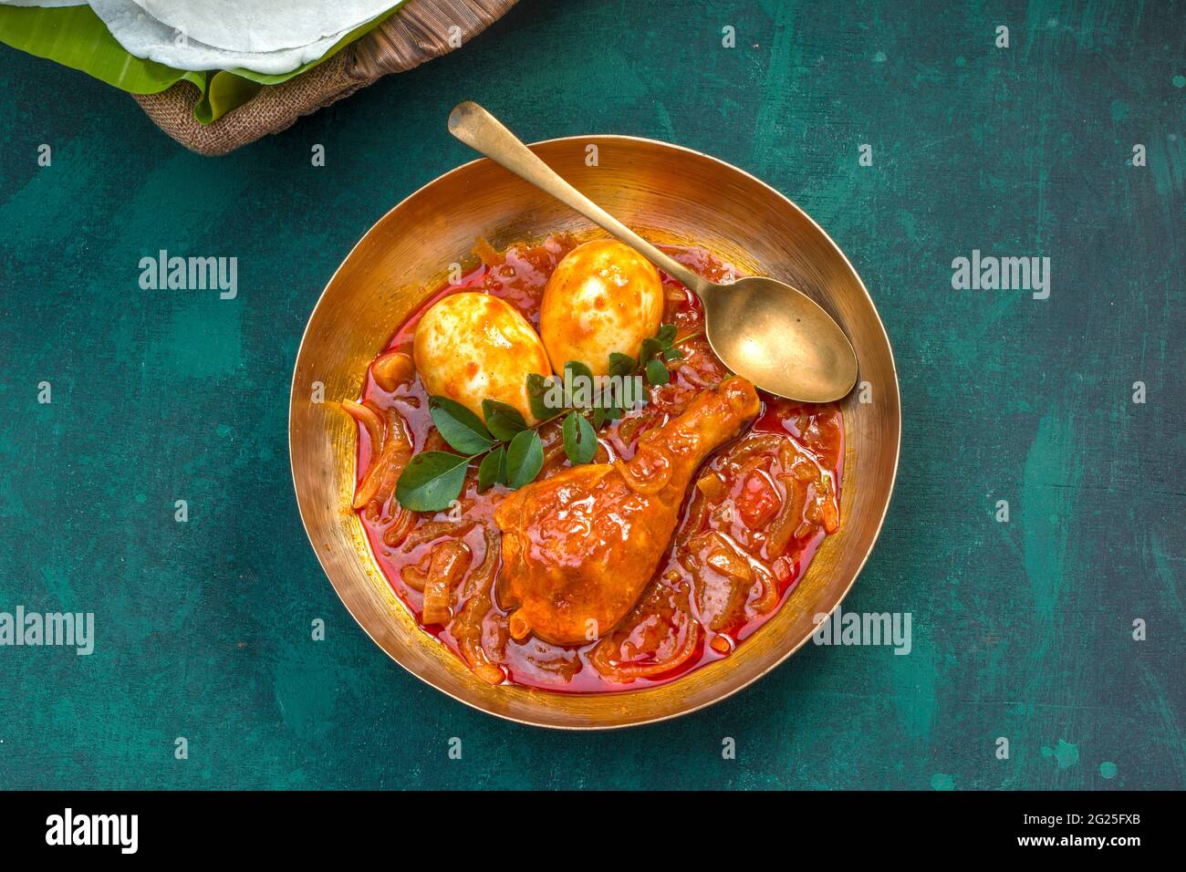 Nice Pathiri with chicken curry , malabar special food made using rice ...