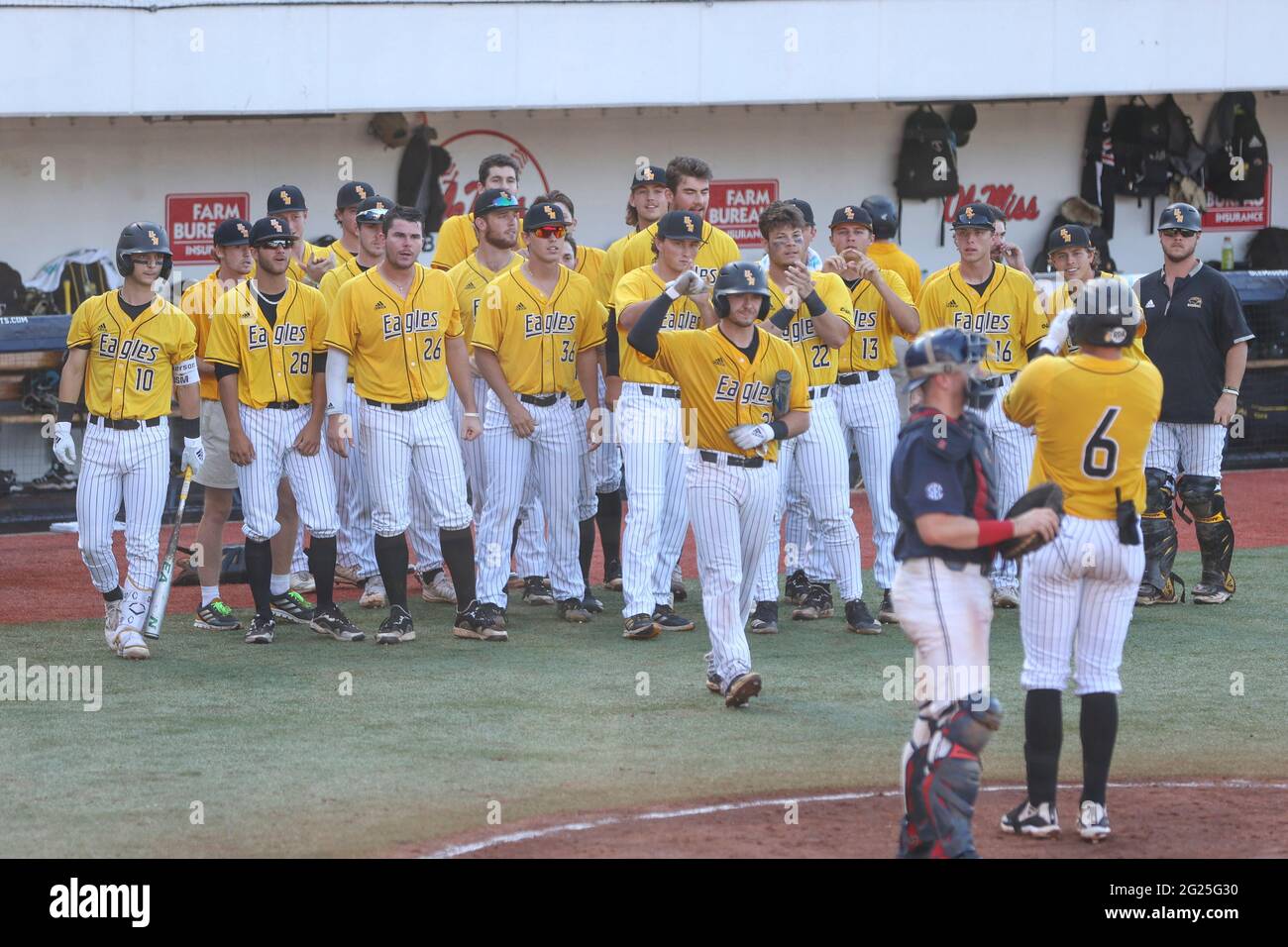 Oxford, MS, USA. 07th June, 2021. Southern Miss infielder Will McGillis ...