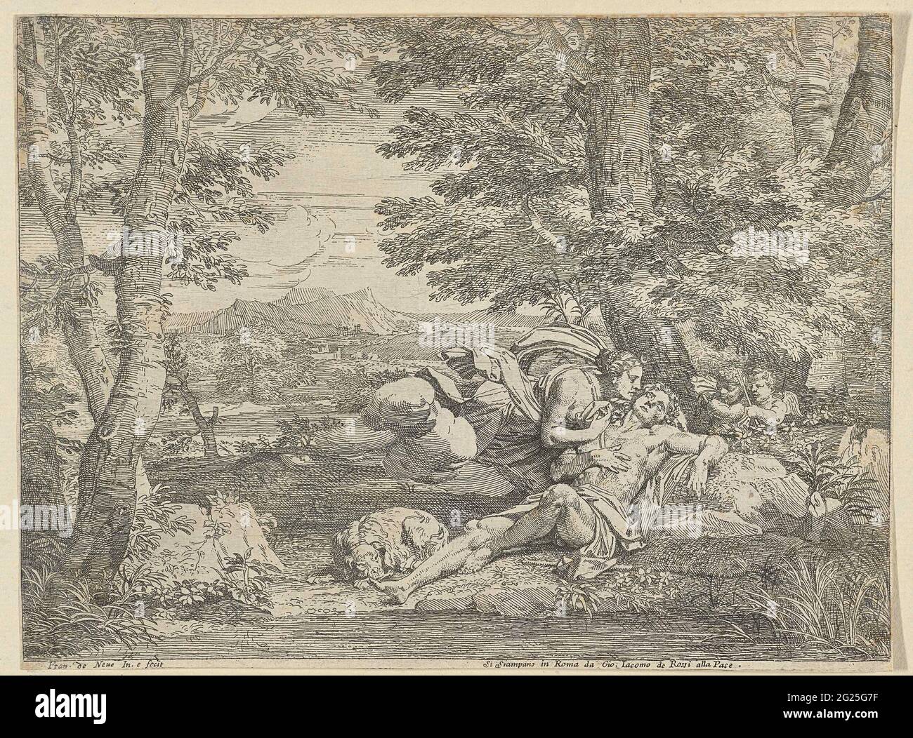Diana and Endymion. Diana visits the eternal sleeping clean young man ...