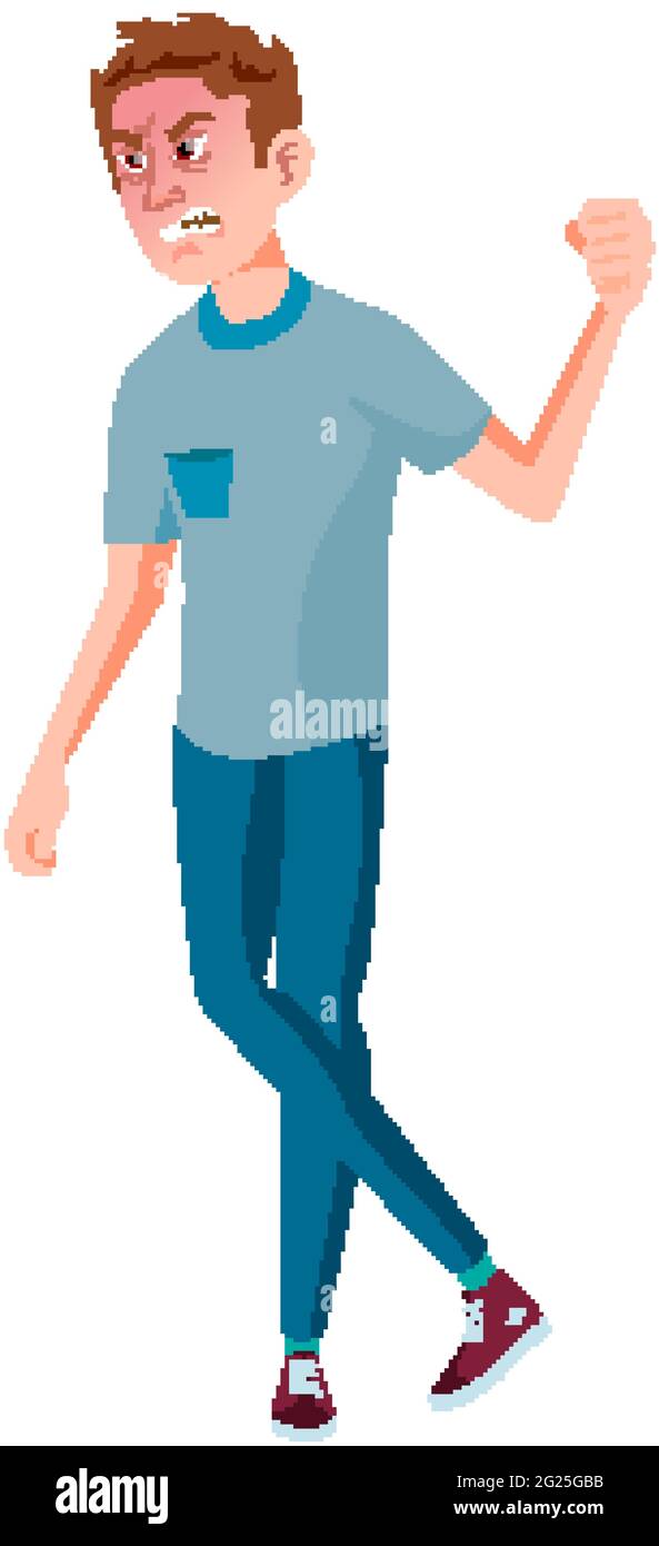 mad man in street fight cartoon vector Stock Vector Image & Art - Alamy