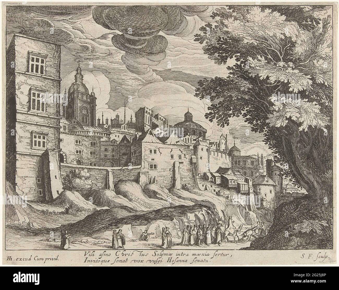 Landscape with the arrival of Christ in Jerusalem; Landscapes with ...