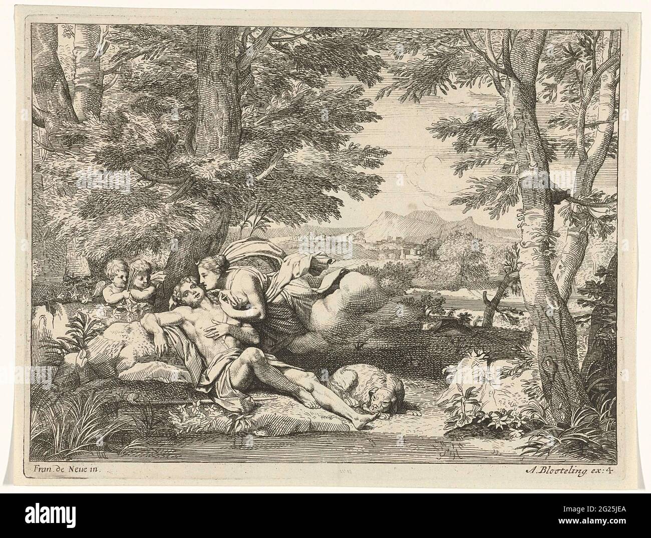 Diana and Endymion; Landscapes with figures and trees. Diana visits the ...