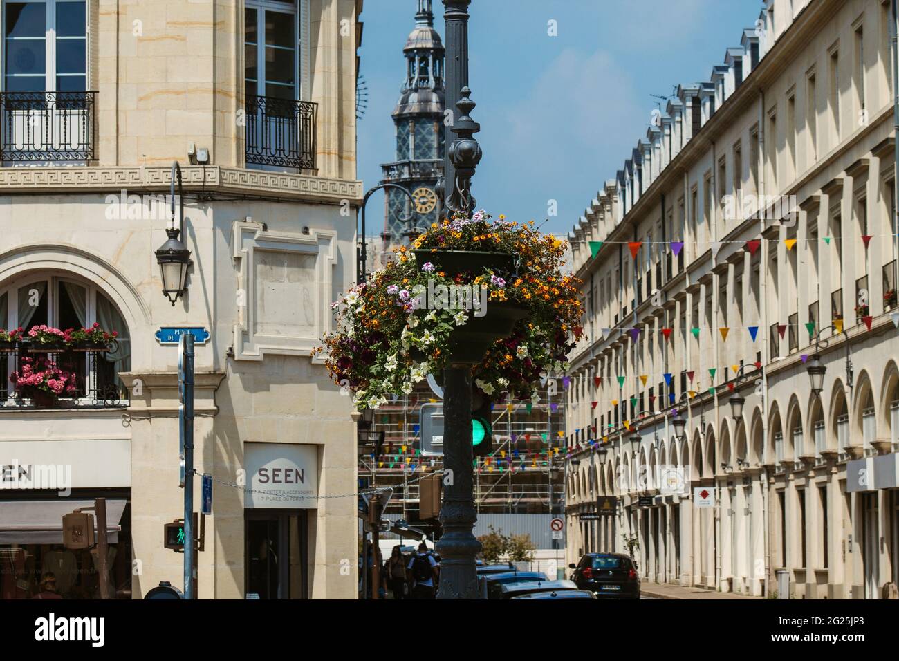 Reims France June 08, 2021 Urban landscape of the city of Reims, a city ...