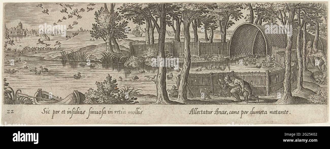 Duck hunt with grid; Yacht and fishing; VENATIONES, PISCATIONES ET ...