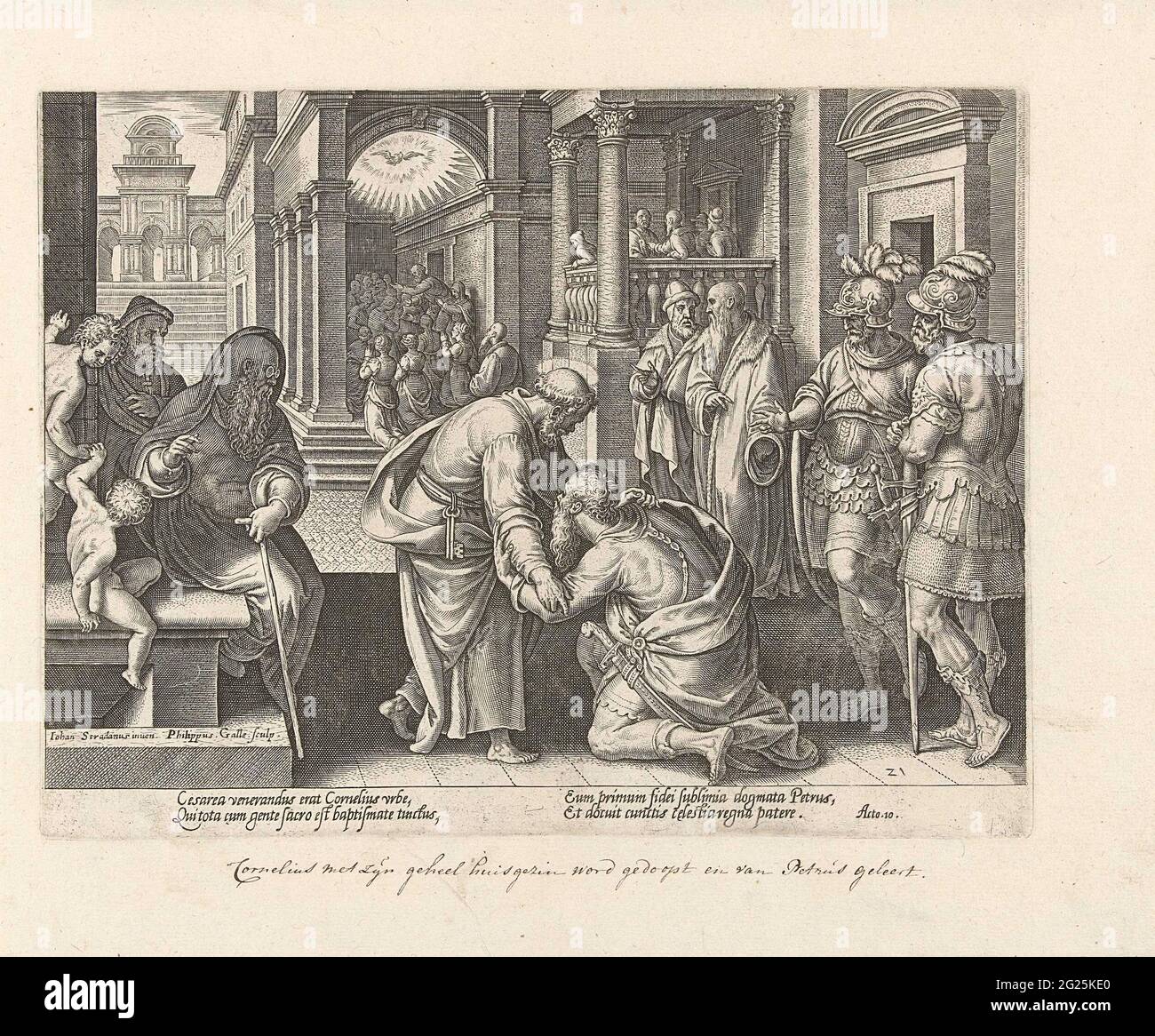 Cornelius kneels for Petrus; Acts of the Apostles; Acta Apostolorum ...