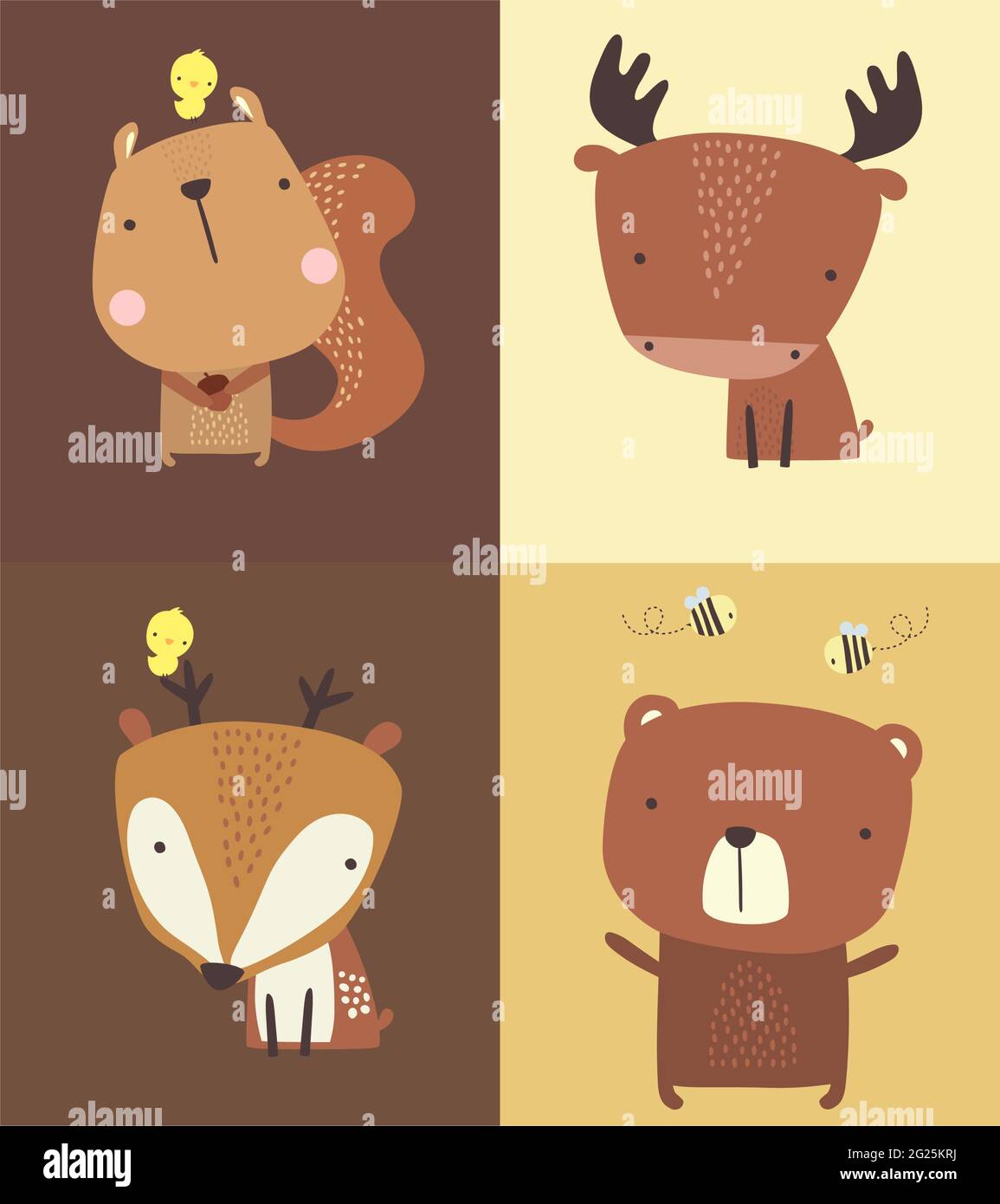 Baby moose isolated Stock Vector Images - Alamy