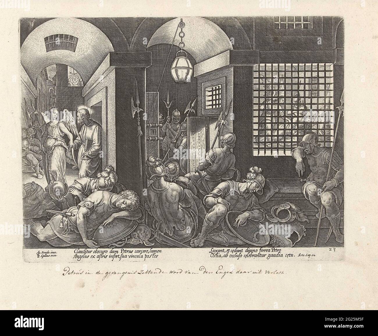 Peter is released from prison by the angel; Acts of the Apostles; Acta ...