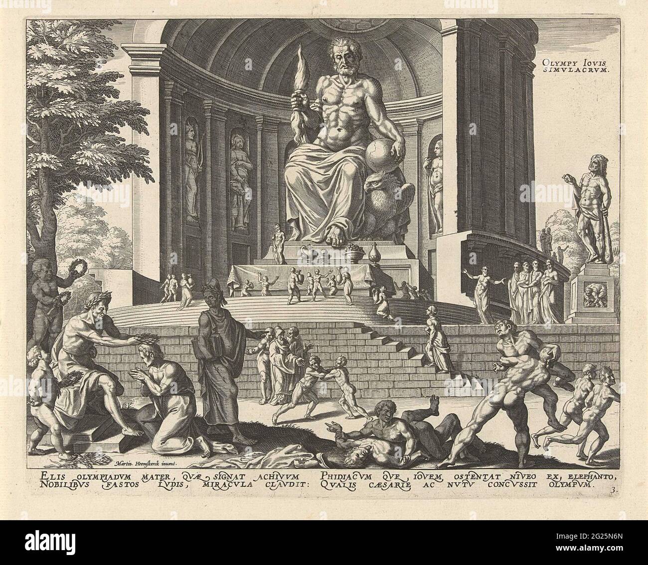 Statue of Zeus in Olympia; Olympy IoVis Simvlacrvm; The eight world ...