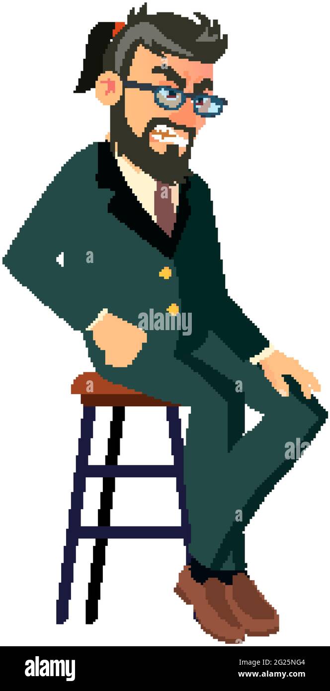 angry theater producer anger at artist on repetition cartoon vector ...