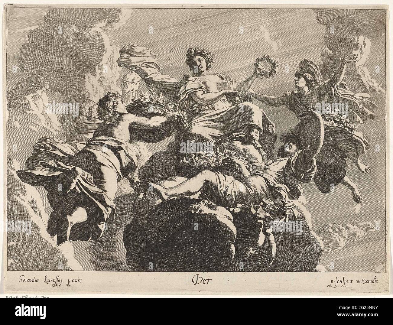 Spring; Far; The four seasons. Flora sits like personification of ...