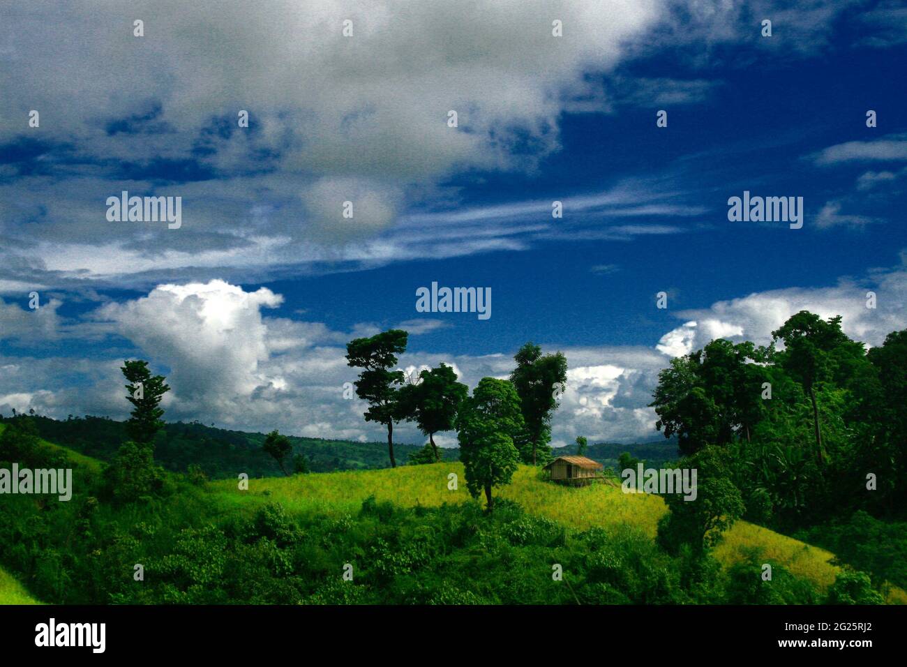 Landscape of Bandarban, one of the hill districts located in the South ...
