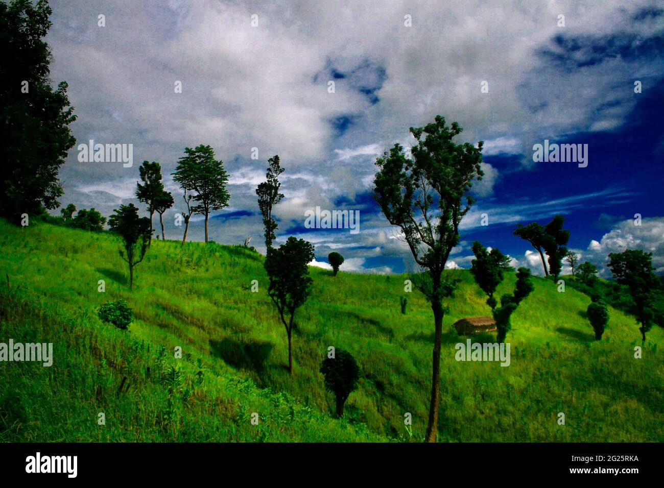 Landscape of Bandarban, one of the hill districts located in the South ...