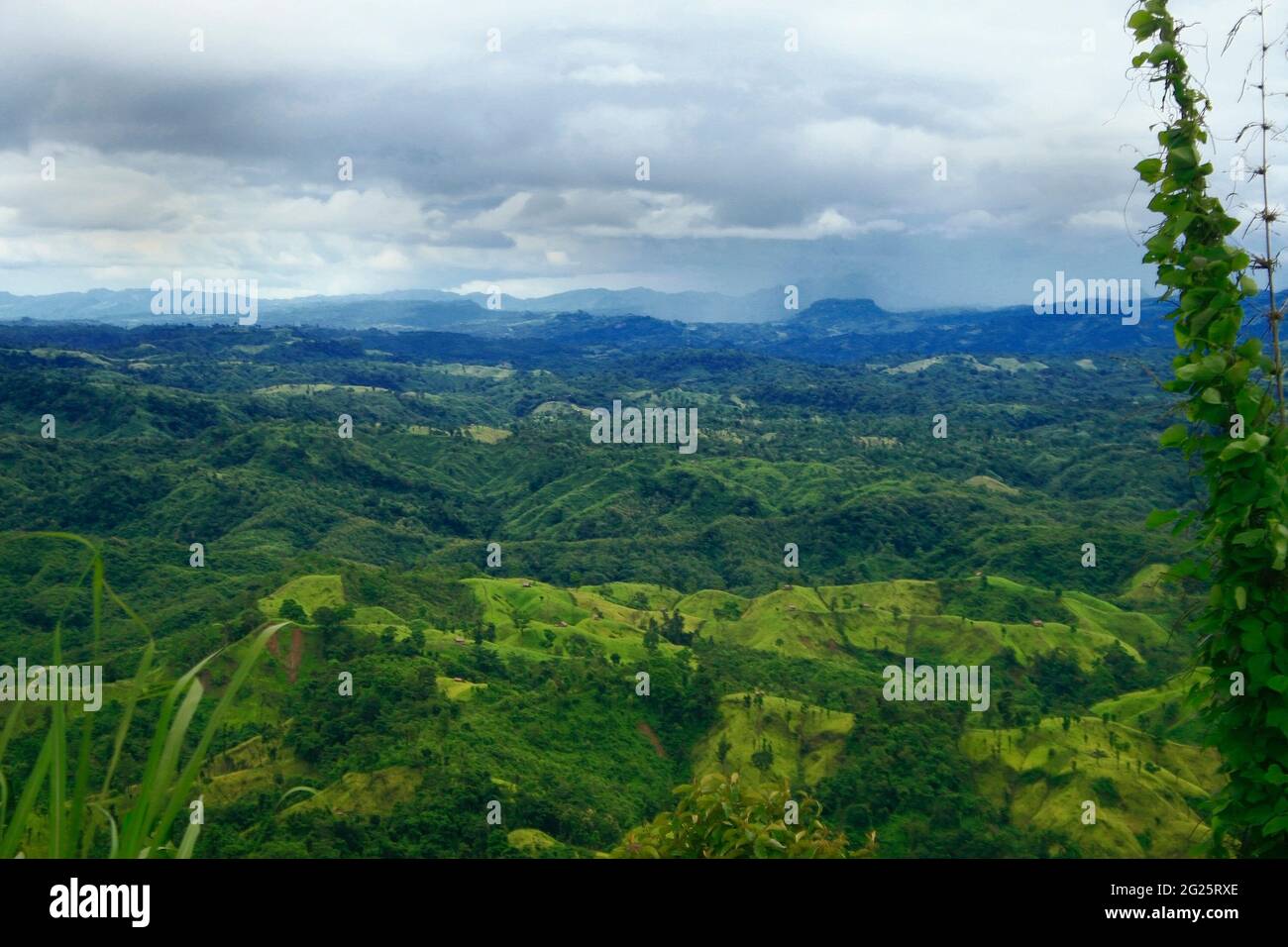Landscape of Bandarban, one of the hill districts located in the South ...