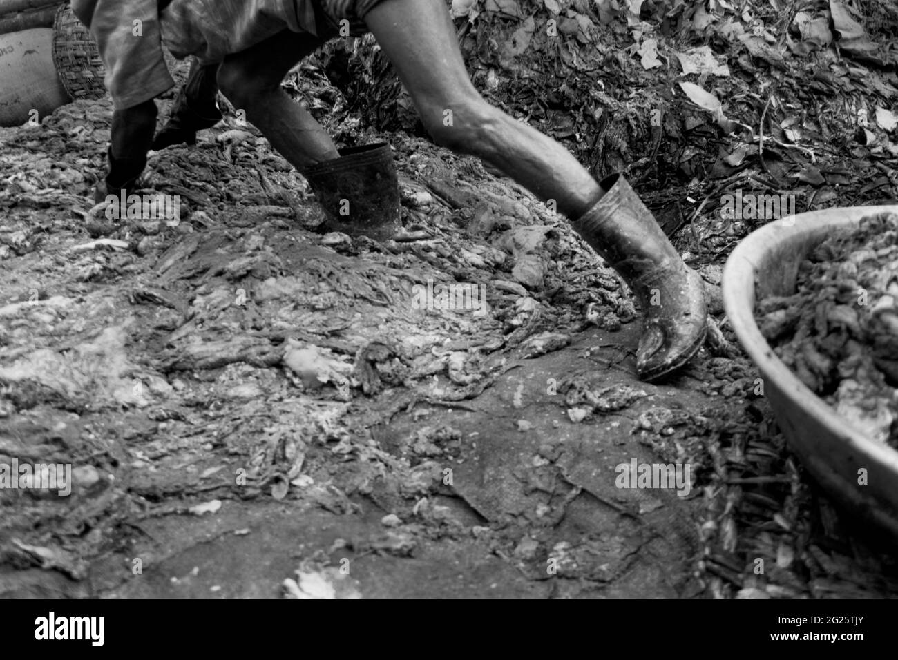 Man in mud Black and White Stock Photos & Images - Alamy