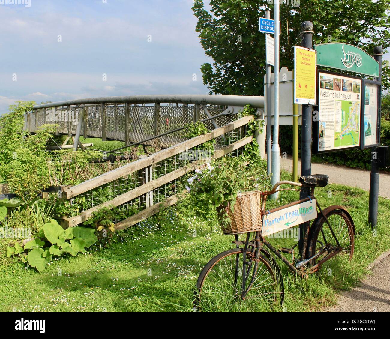 Parrett cycle trail near Langport, Somerset Stock Photo - Alamy