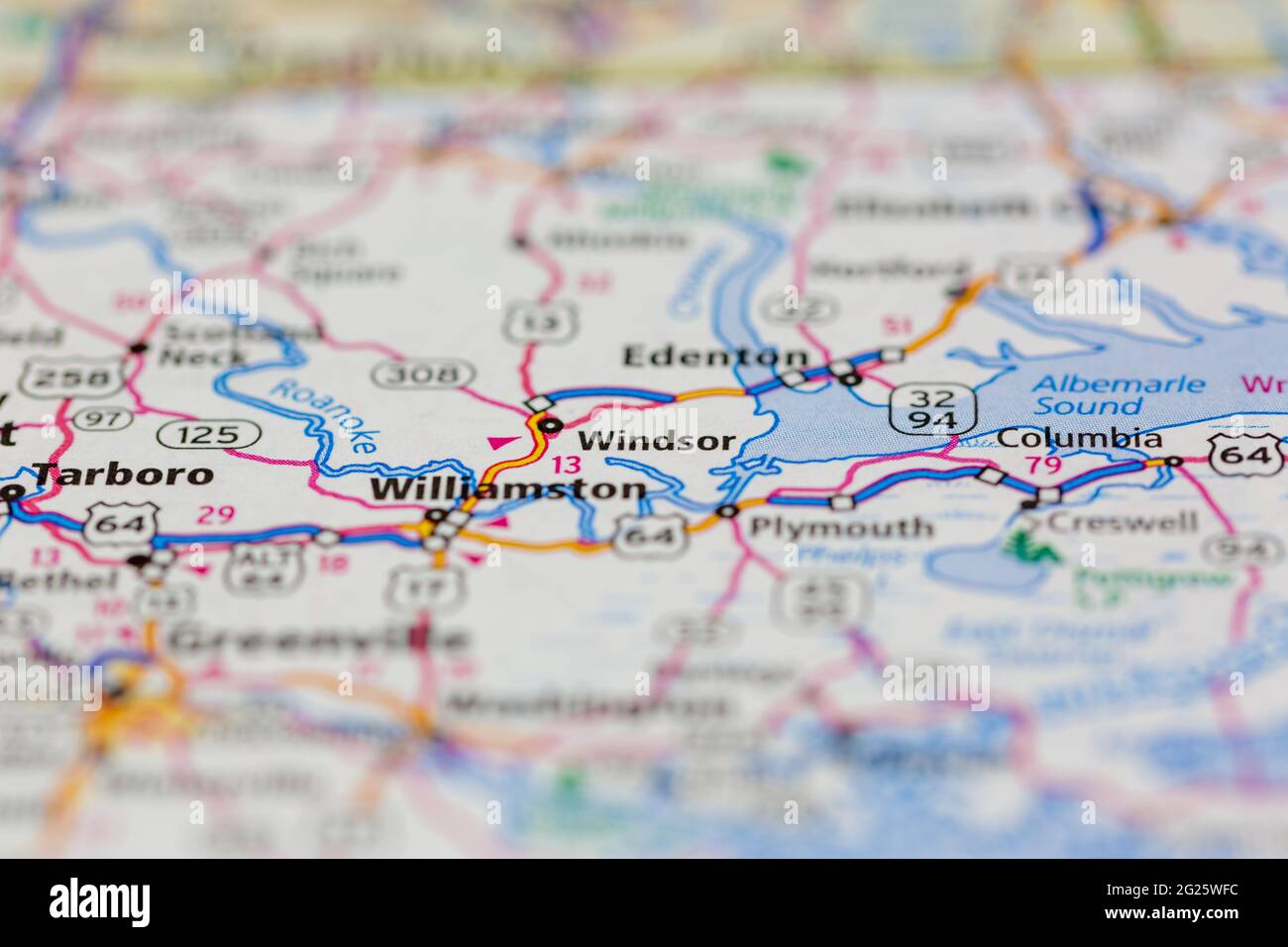 Windsor South Carolina USA Shown on a Road map or Geography map Stock ...