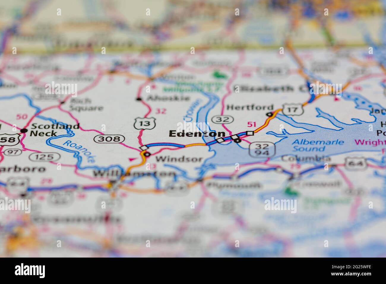 Edenton on a map hi-res stock photography and images - Alamy