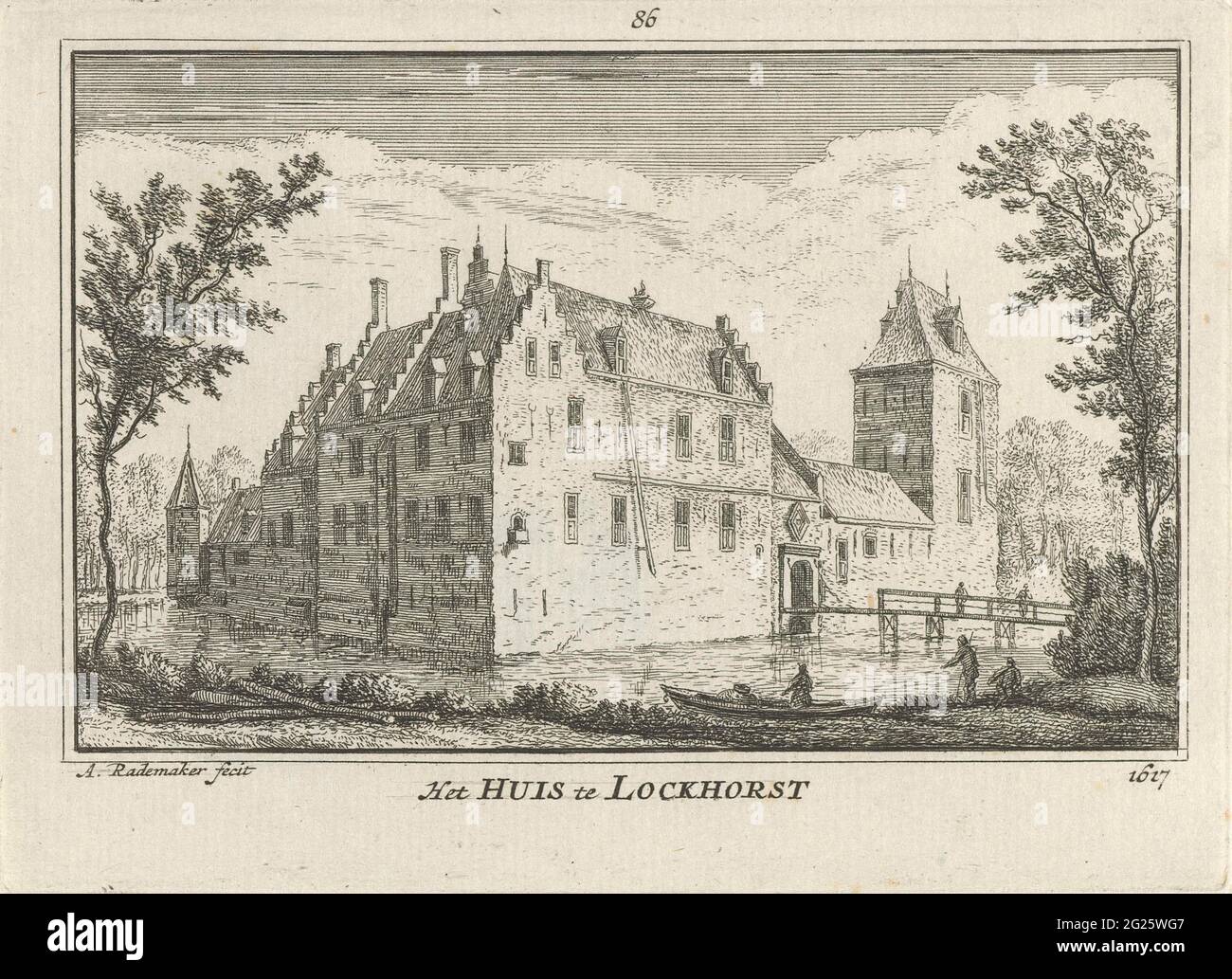View of Lockhorst Castle, 1617; The house in Lockhorst 1617. View of ...