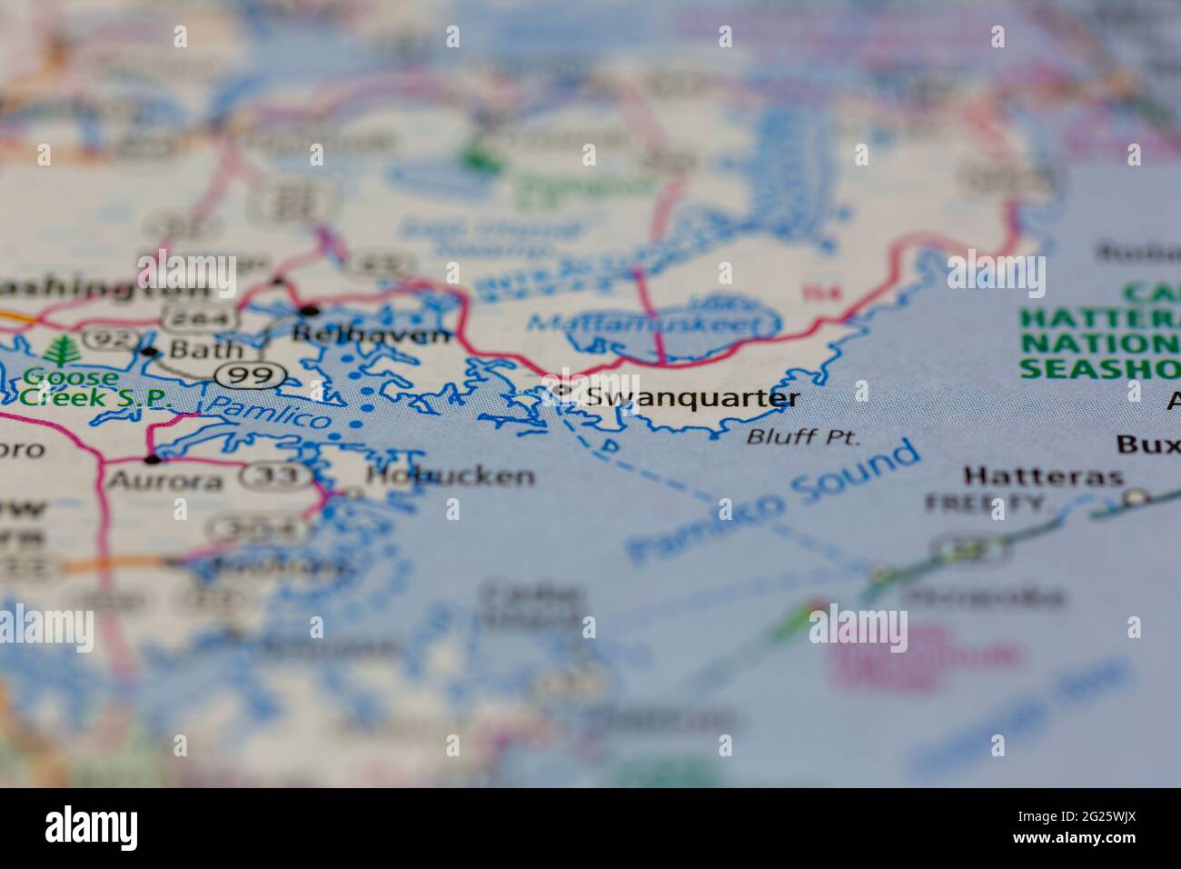 Map of swanquarter hi-res stock photography and images - Alamy