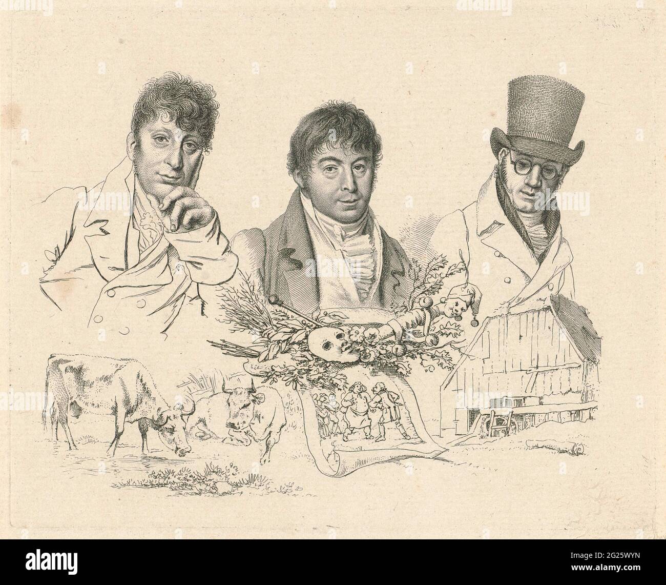 Portraits of H. Stokvisch, J. Smies and D. Kerkhoff. Portraits of the ...