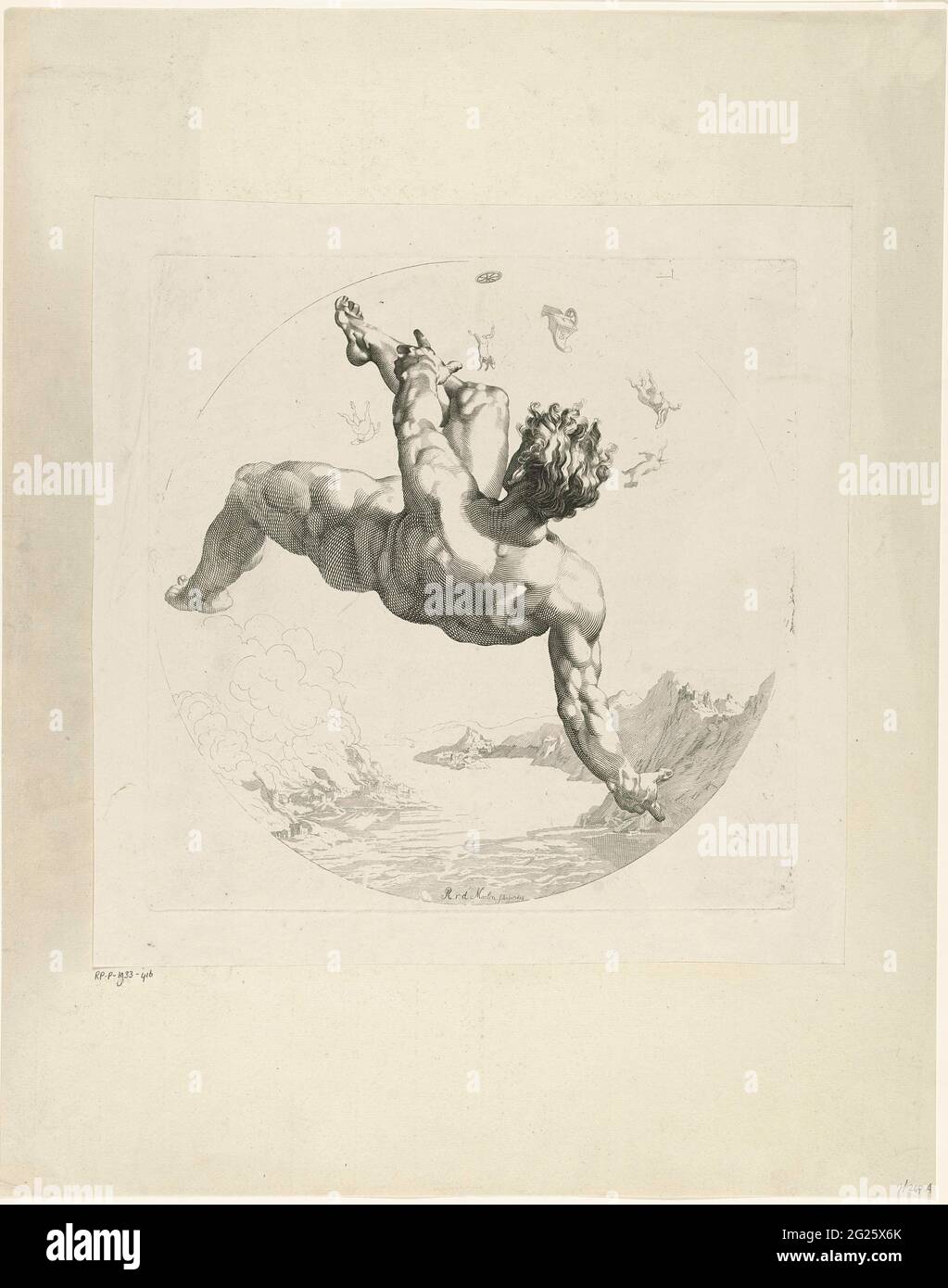 Fall of Phaëthon. Phaëthon falls by car and four horses of his father ...