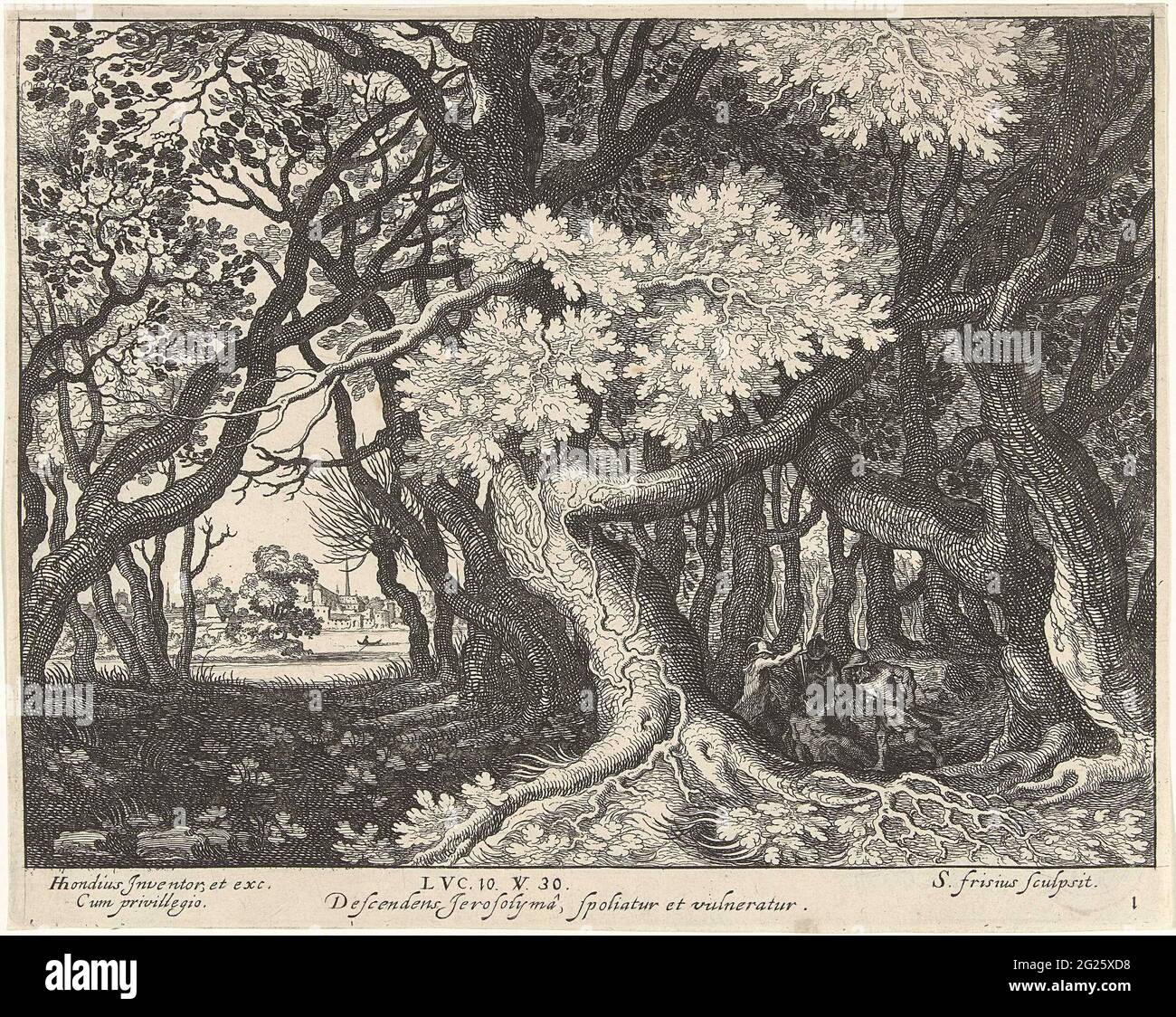 Robbery on a man in a forest; Similarity of the Merciful Samaritan ...