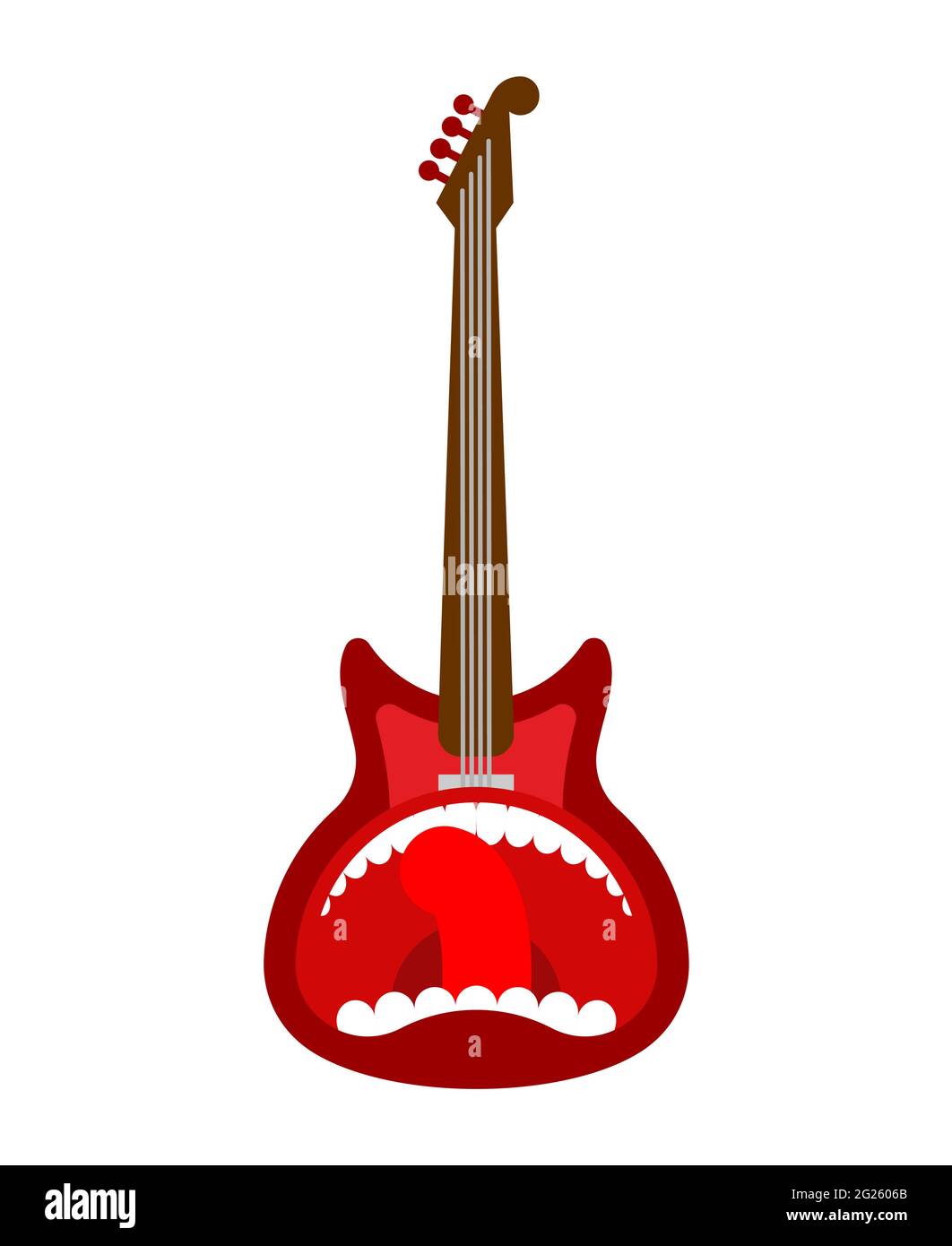 Guitar red silhouette Cut Out Stock Images & Pictures - Alamy