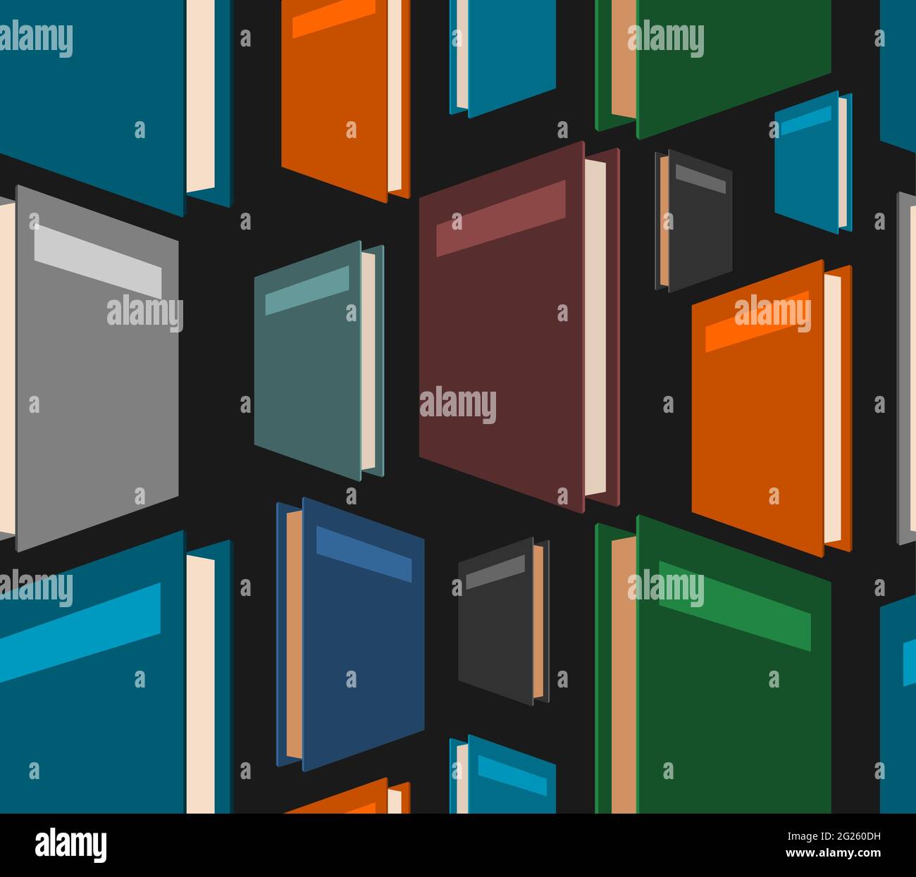 Book pattern seamless. Lots of books background. vector texture Stock ...