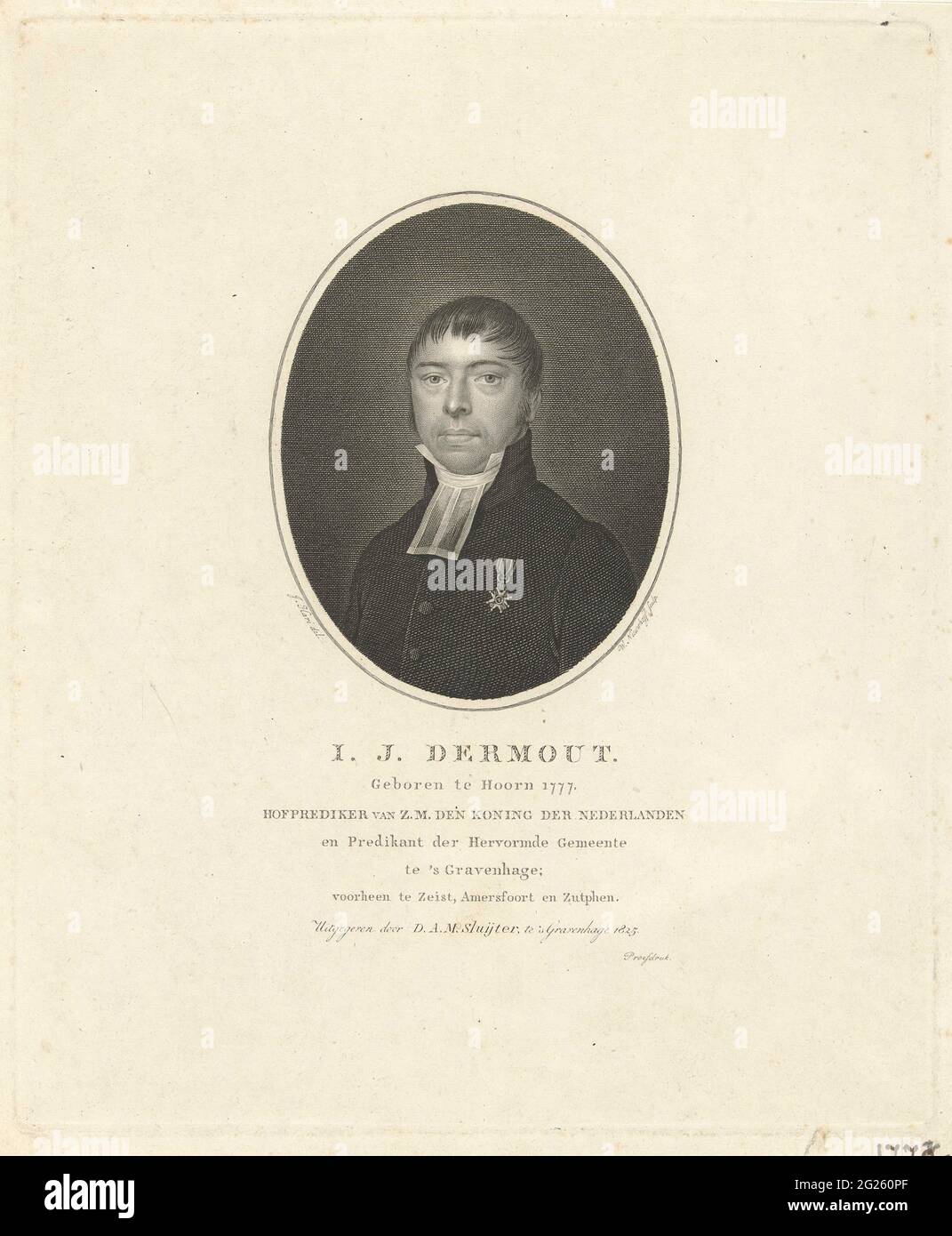 Portrait of Isaac Johannes Dermout; I.J. Dermout. Portrait of Isaac ...