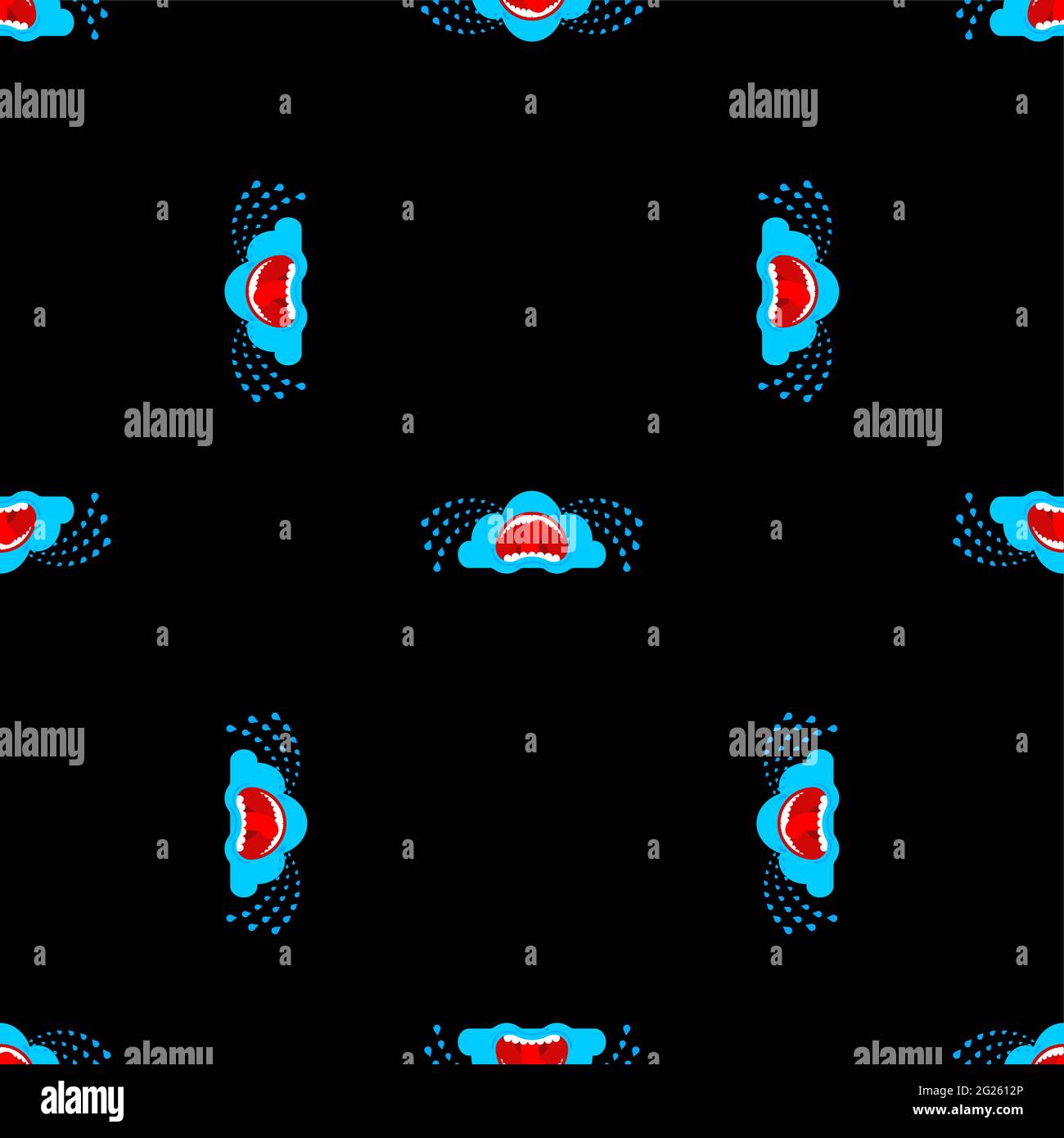 Crying cloud pattern seamless. cloud is crying like rain background ...