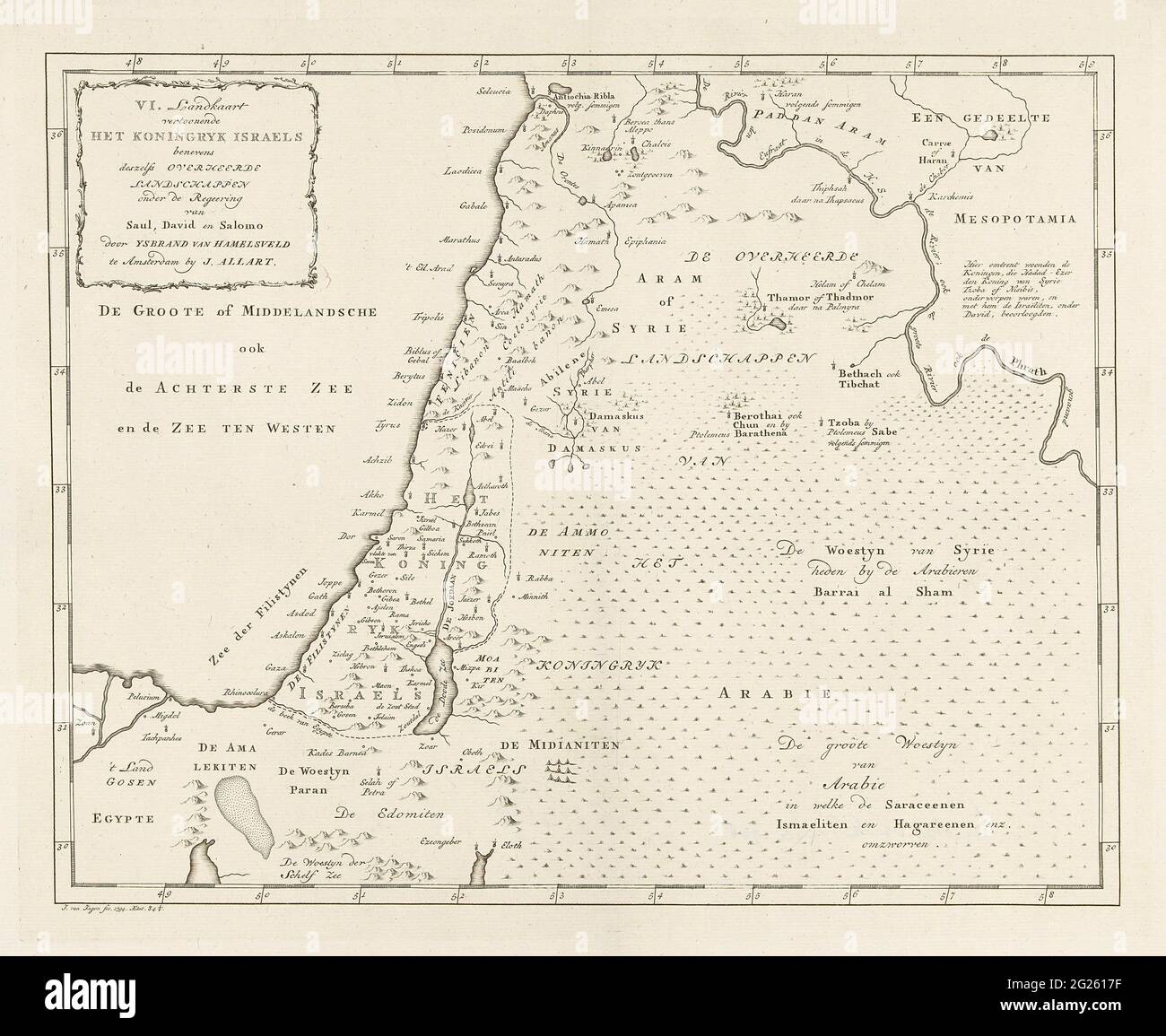 Map of Israel; VI. Map showing the Koningkk Israel as well as the ...