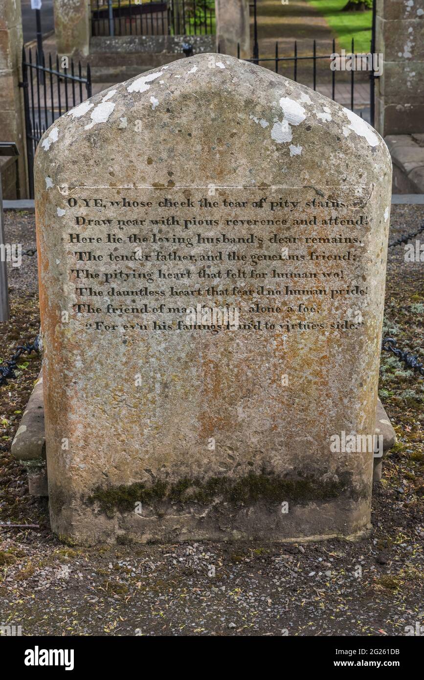 Scotland. The image is of the grave of Robert Burns parents whom are ...
