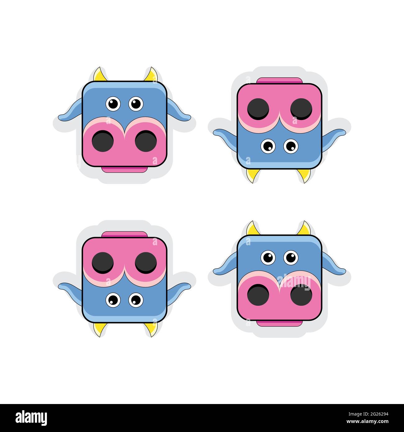 Cow calf line icon Cut Out Stock Images & Pictures - Alamy