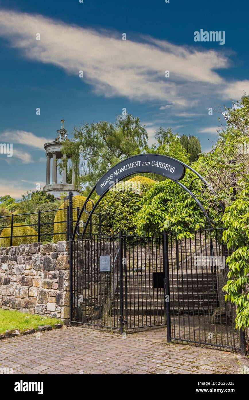 Scotland. The Robert Burns memorial gardens at Alloway in Ayrshire ...
