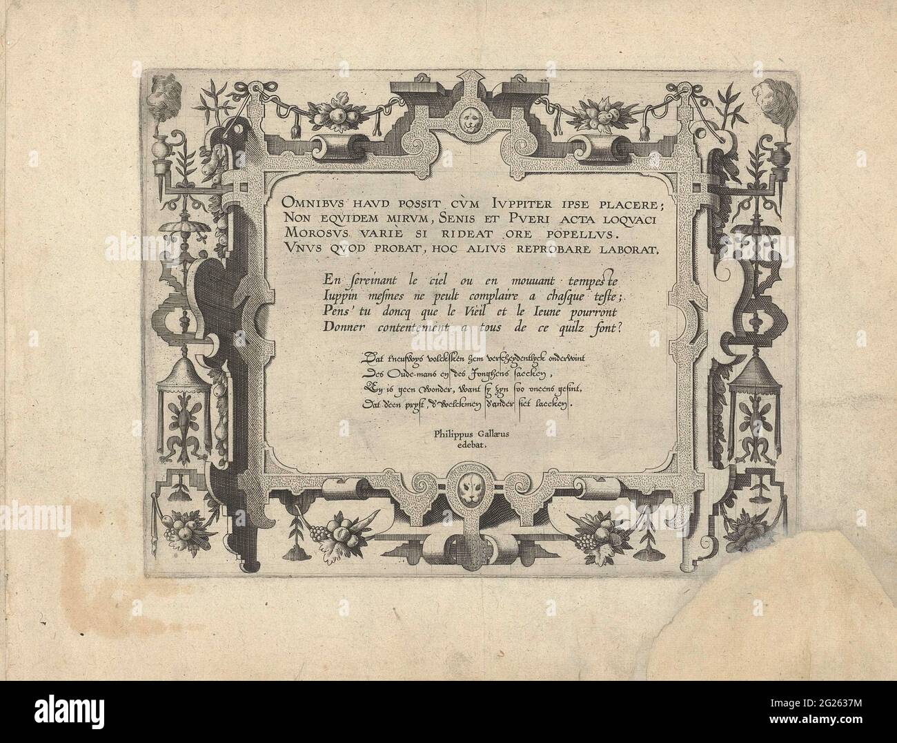 Title print for the Father's Fabel, the Son and the Donkey; Father's ...