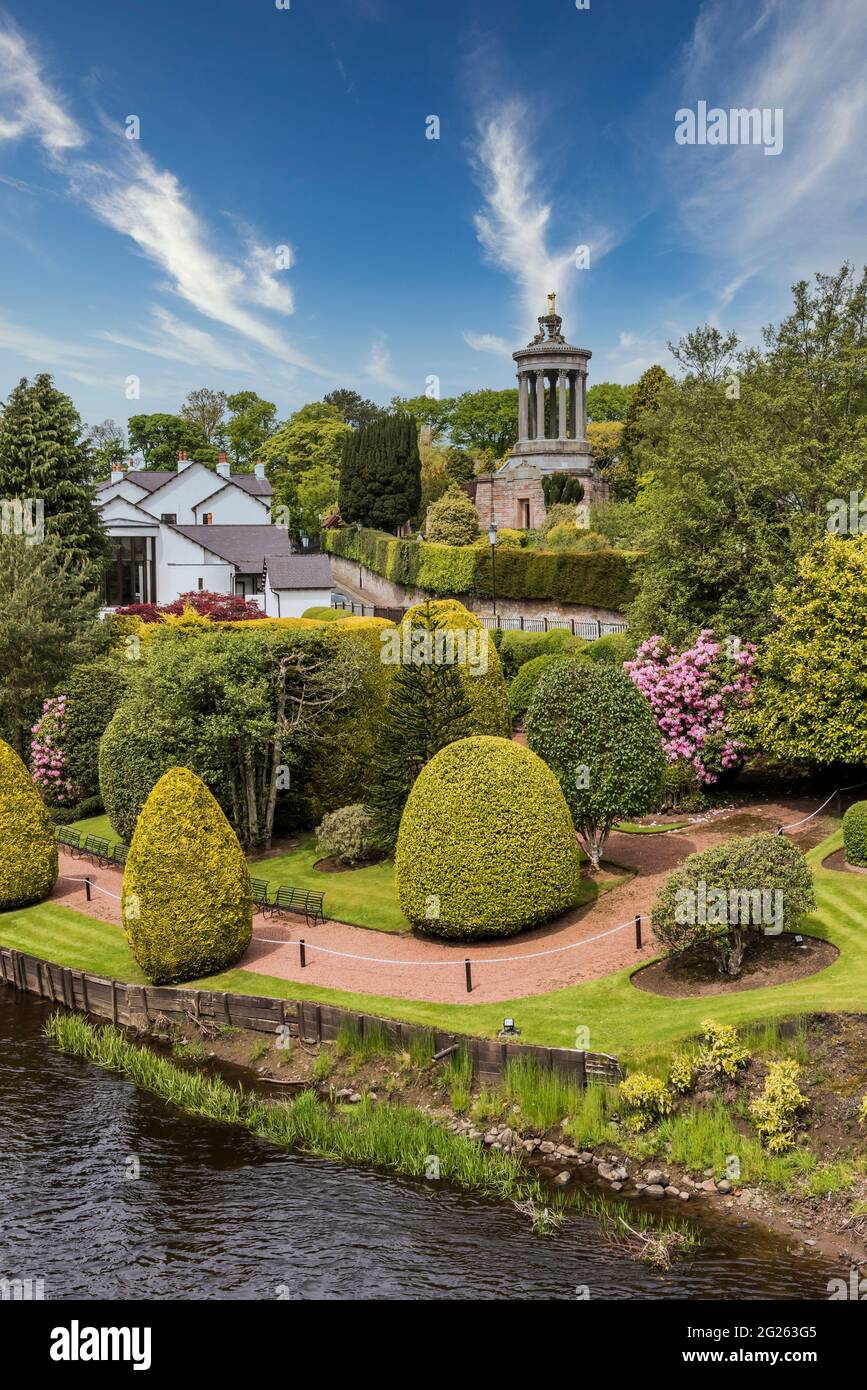 Scotland. The Robert Burns memorial gardens at Alloway in Ayrshire ...