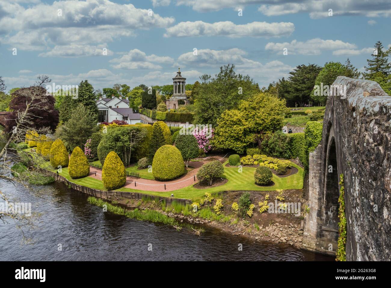 Scotland. The Robert Burns memorial gardens at Alloway in Ayrshire ...