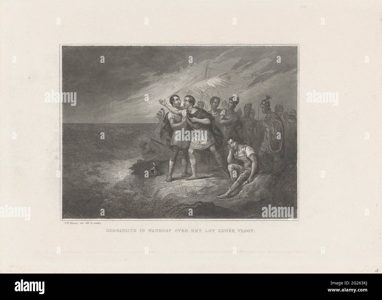 Roman Germanician mapping about the loss of his fleet; Germanicus in ...