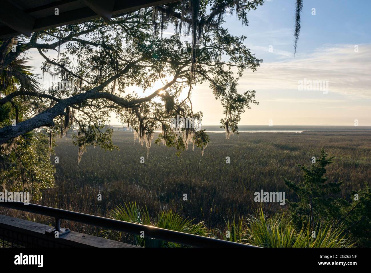 A beautiful landscape background of the lowcountry salt marsh near ...