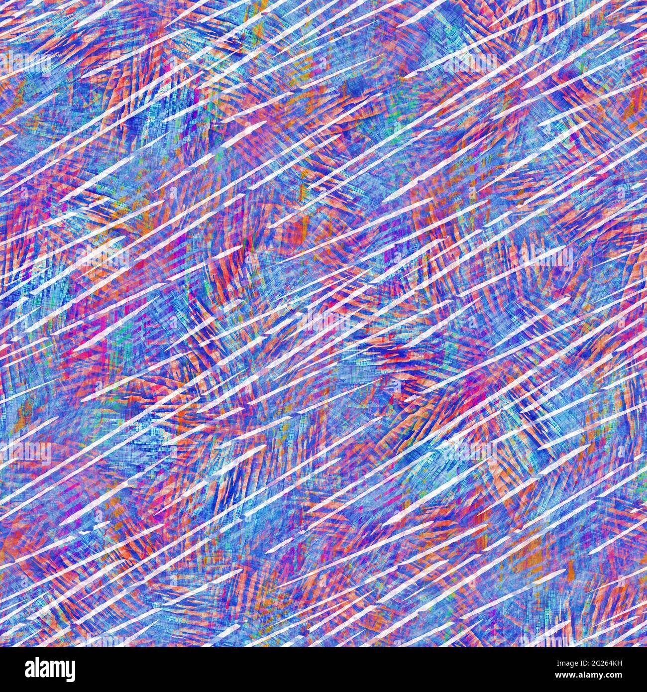 Seamless summer boho washed out print. Grunge light watercolor collage ...