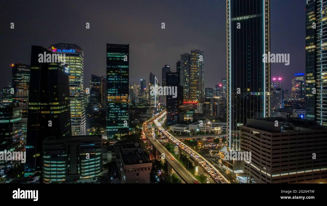 Aerial view of Architecture details Modern Building Glass facade ...