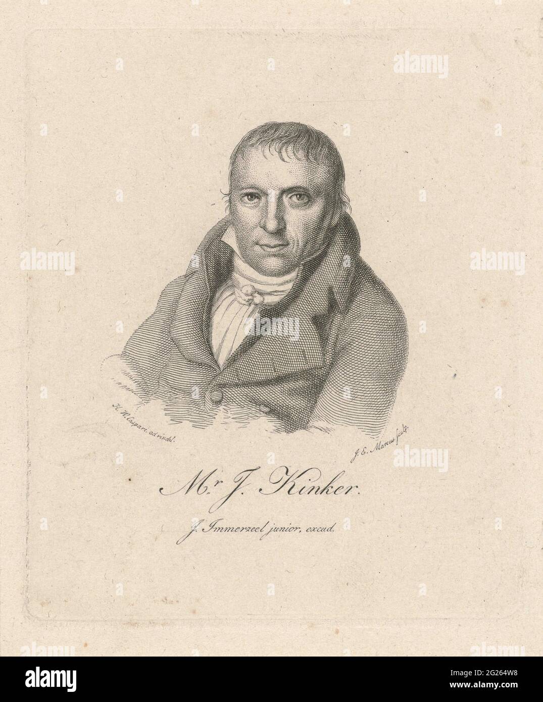 Portrait of Johannes Kinker Stock Photo - Alamy