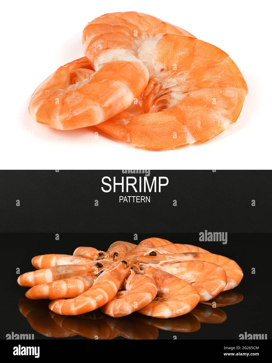 Creative layout made of shrimp. High resolution photo. Full depth of ...