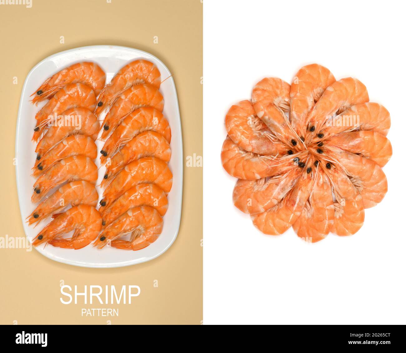 Creative layout made of shrimp. High resolution photo. Full depth of ...