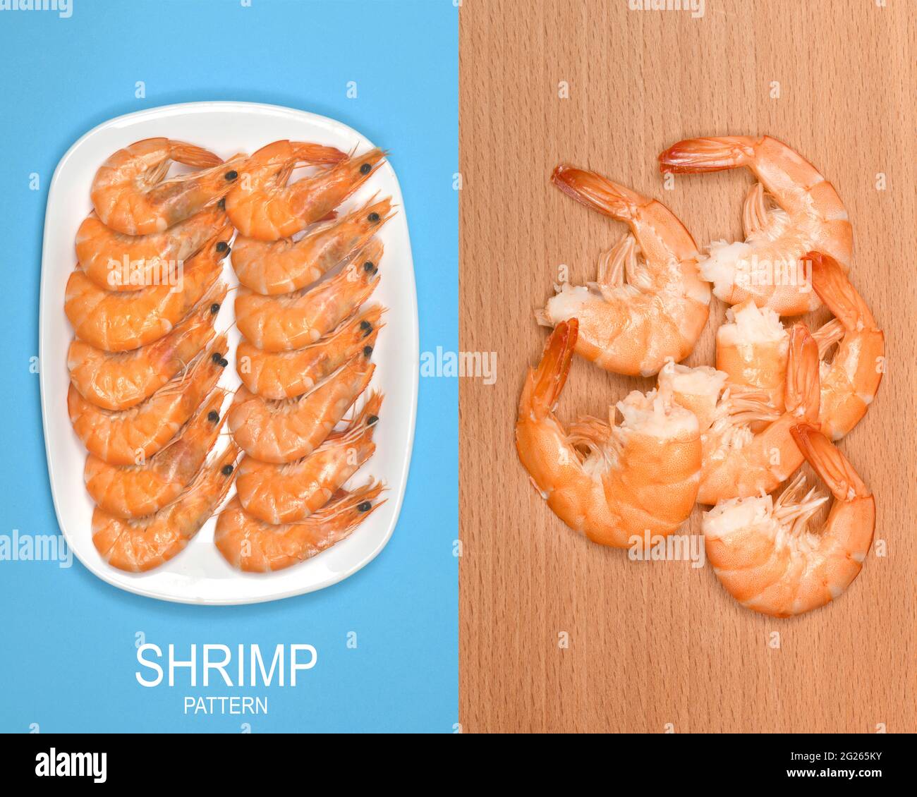 Creative layout made of shrimp. High resolution photo. Full depth of ...