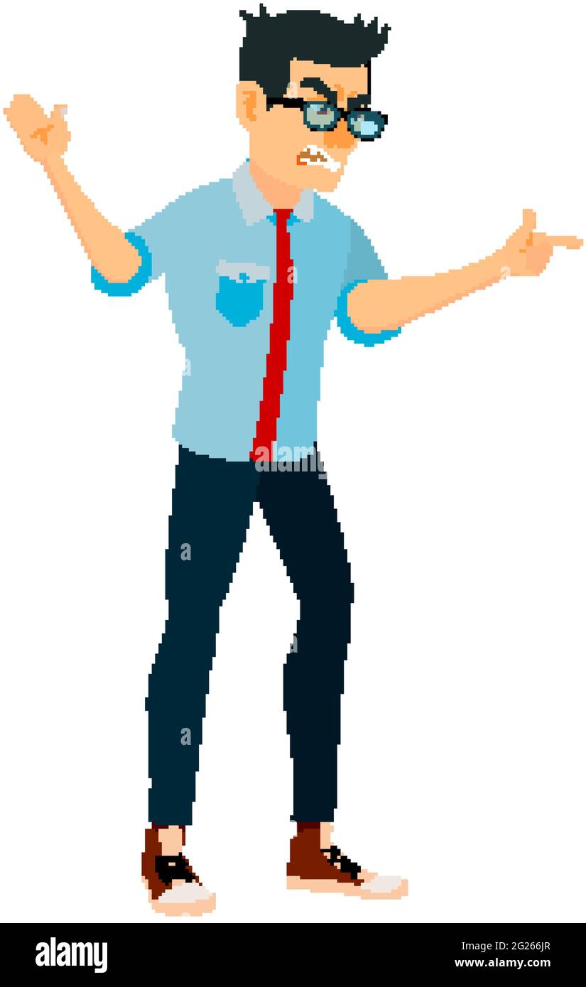 pissed off young man screaming at kid for breaking window cartoon ...