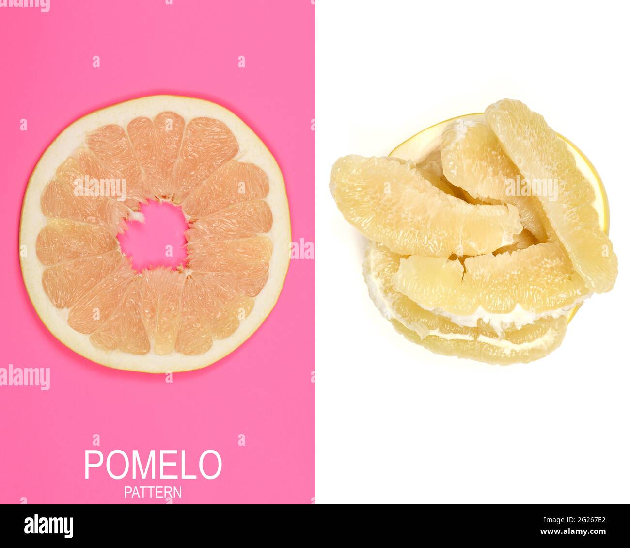 Creative layout made of pomelo. High resolution. Full depth of field ...